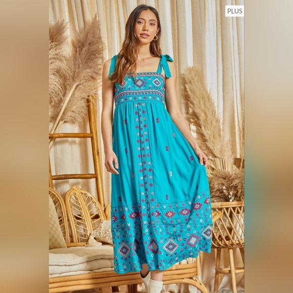 Savanna Jane | Dresses | Plus Savanna Jane Embroidered Southwest ...